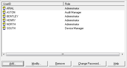 Modify Existing Console Users | ActivID Device Initialization Tool | HID Global